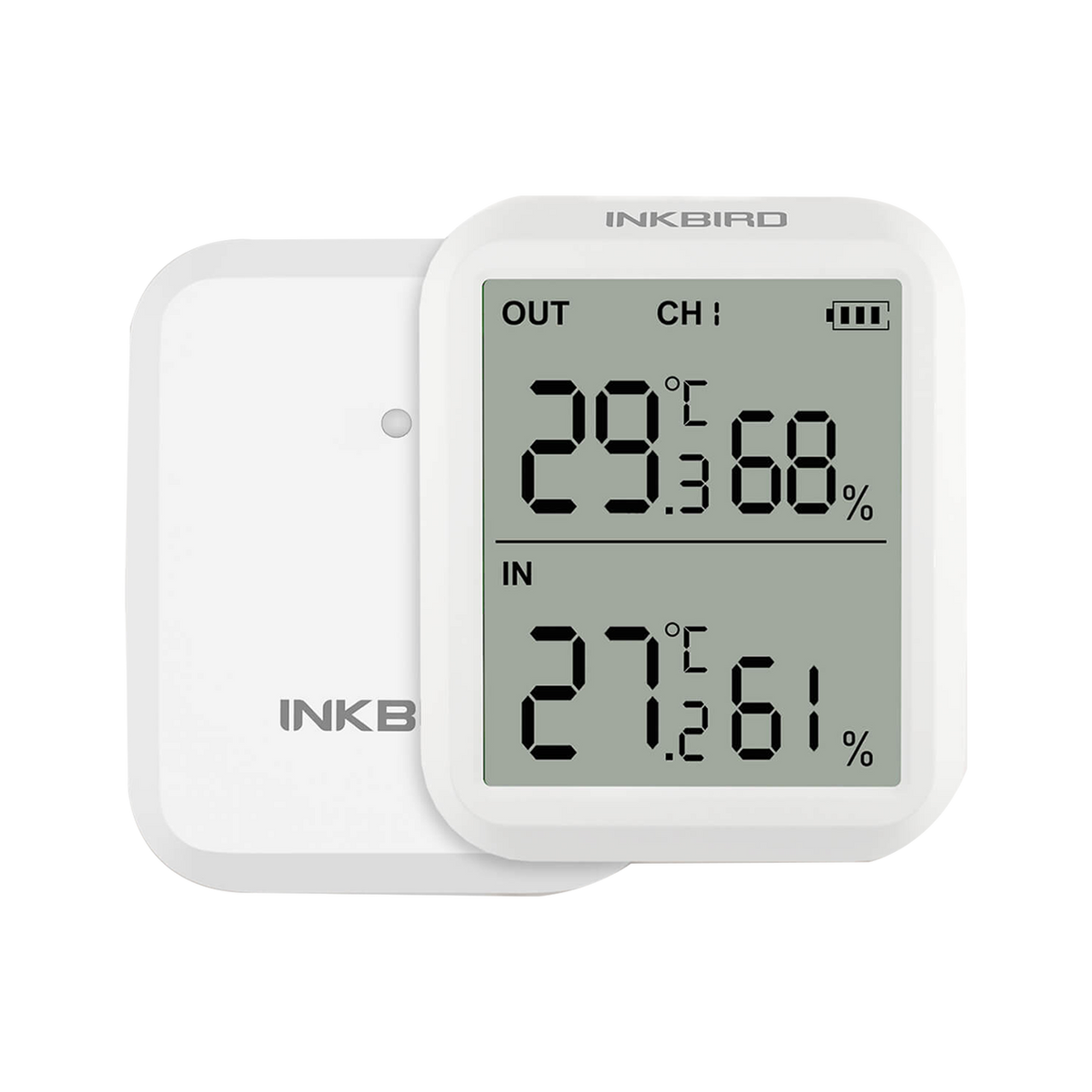 INKBIRD Wireless Digital Hygrometer Indoor Outdoor Thermometer ITH-20R ...