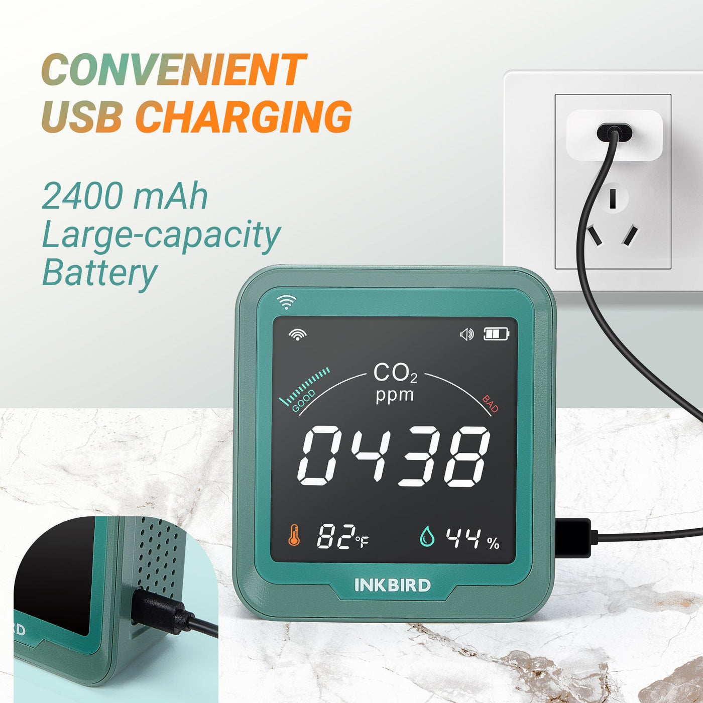 INKBIRD WiFi Indoor Air Quality Monitor CO₂ Detector Data Logger INK-CO2W — INKBIRD AUSTRALIA