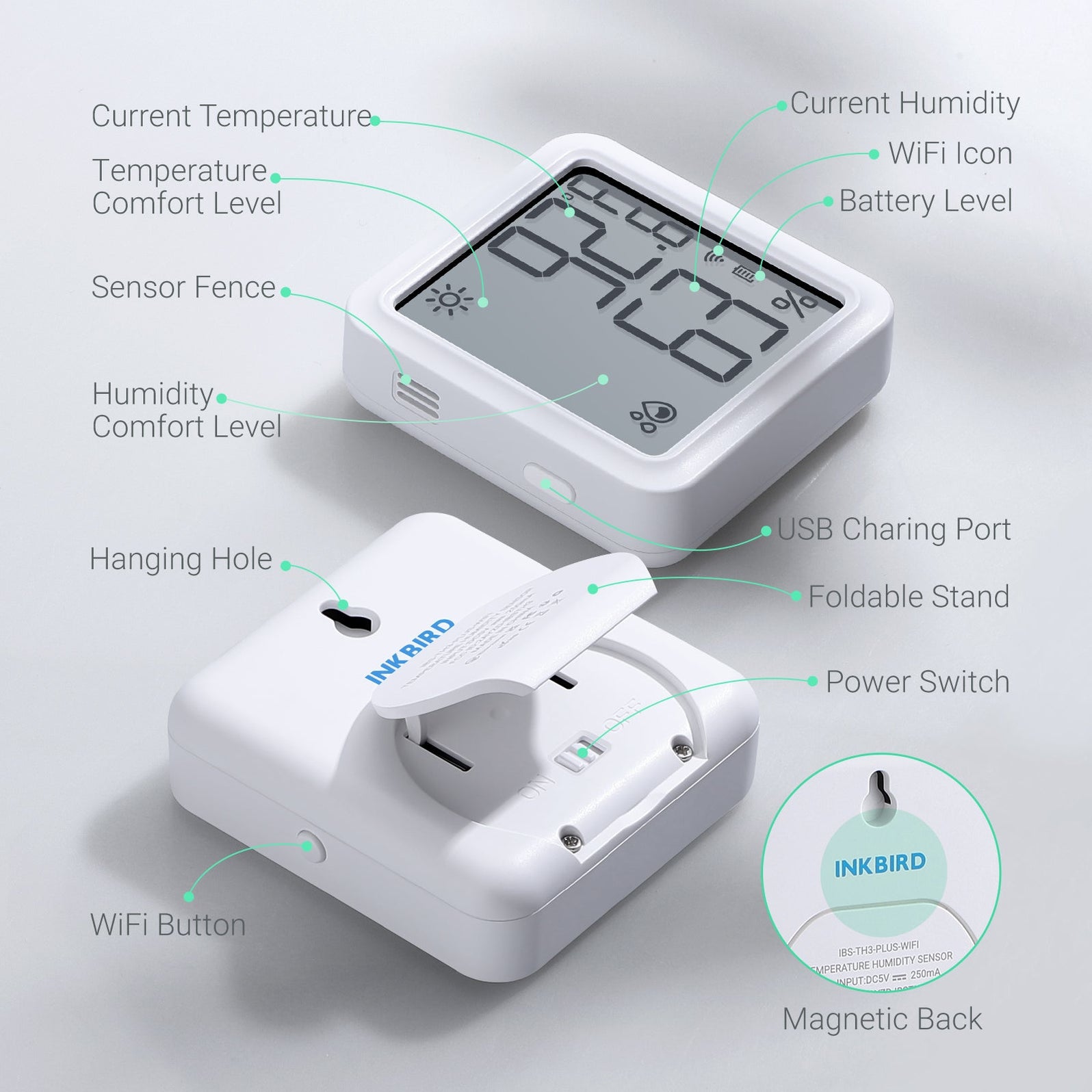 INKBIRD Smart WiFi Thermometer Hygrometer IBS-TH3 WIFI Plus — INKBIRD AUSTRALIA