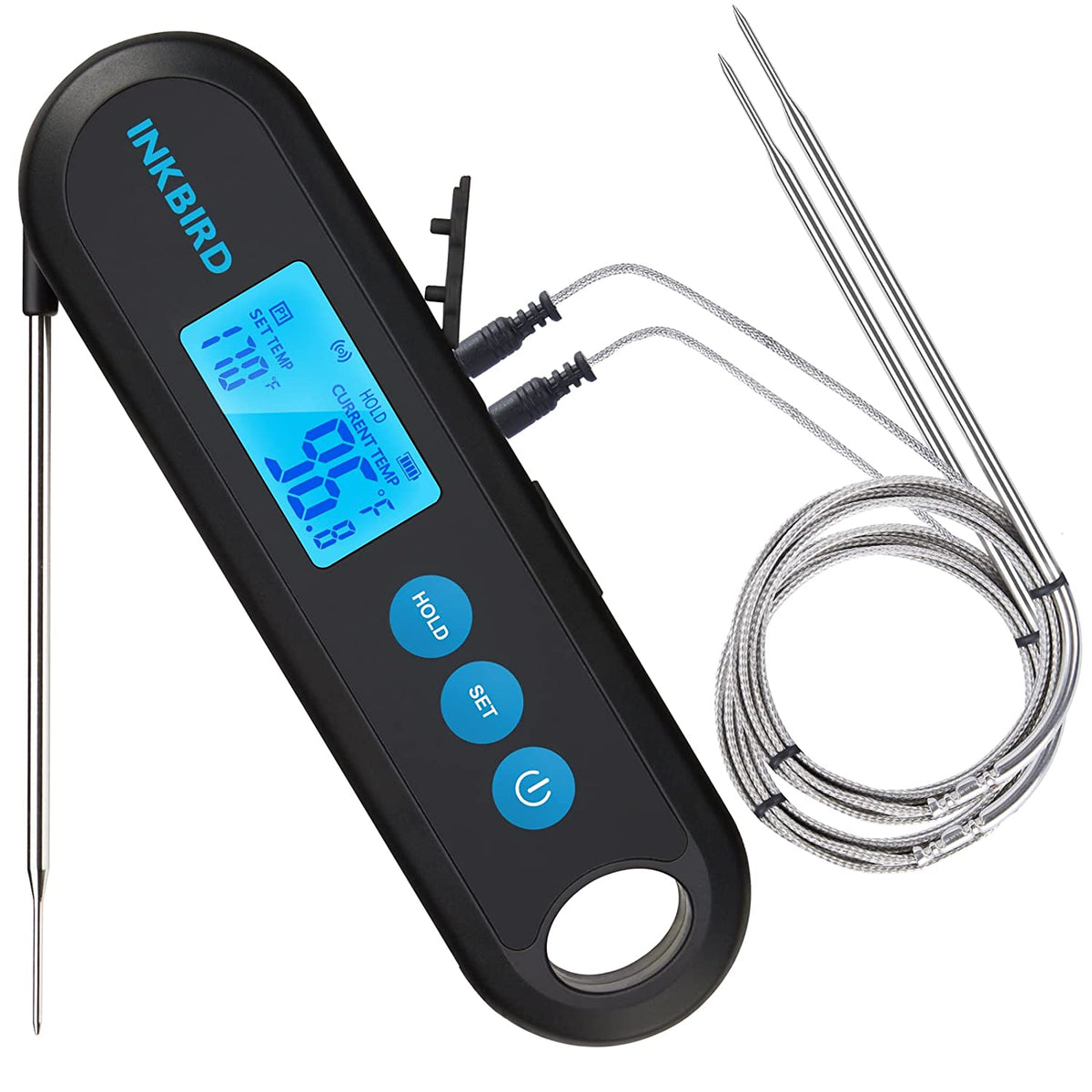 INKBIRD Bluetooth Instant Read Meat Thermometer with Two External ...